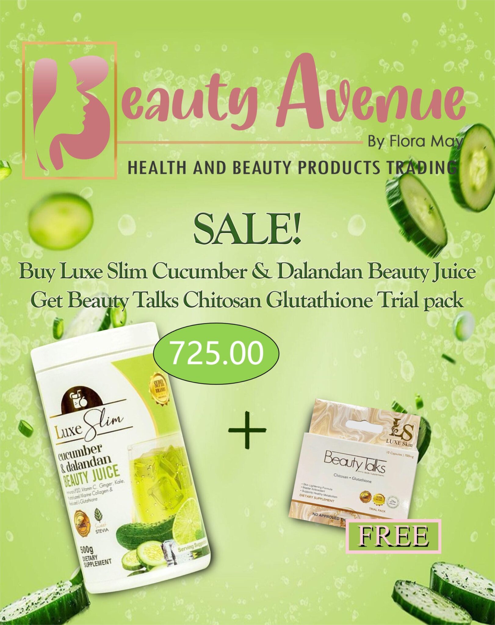 Luxe slim Cucumber & Dalandan Beauty Juice with free Beauty Talks ...